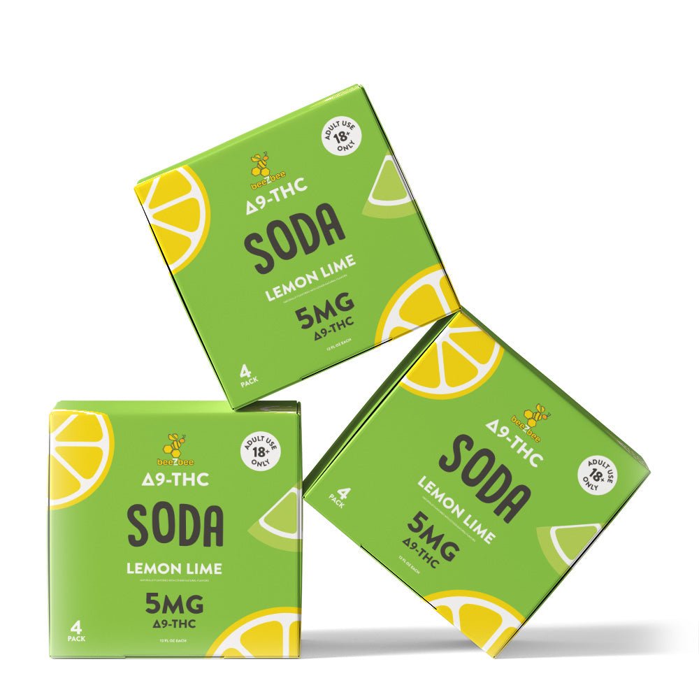 Shop Delta-9 THC Soda 4 Pack - Refreshing Lemon Lime Flavor – beeZbee